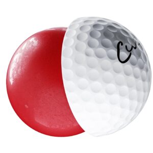 Cut Red Golf Balls - Premium, Soft Core Golf Ball - Offers Decreased Ball Spin & Improved Golf Shot Accuracy and Control - 2 Piece Construction (One Dozen)