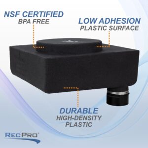 RecPro 8 Gallon RV Holding Tank 17 3/4" x 17 3/4" x 8 1/4" | 3772 | Black Waste Water (with Fittings Kit) | Made in America