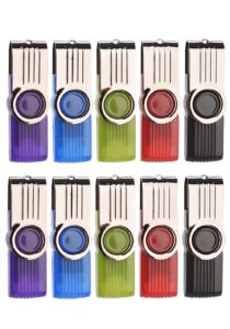 wholesale/lot/bulk -100pcs - swivel usb flash memory stick jump thumb pen drive u disk (100 pack - 128mb, multicolor)