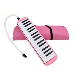 melodica 32 key pianica portable with carrying bag short and long mouthpieces for beginners kids gift