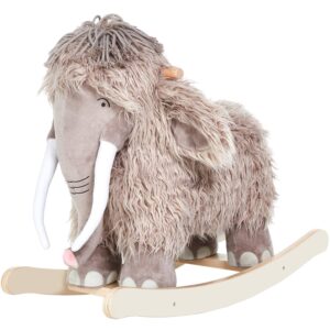 labebe - plush rocking horse, mammoth rocker, stuffed rocker toy for child 1-3 year old, kid ride on toy wooden, rocking animal for infant/toddler girl&boy, nursery birthday gift