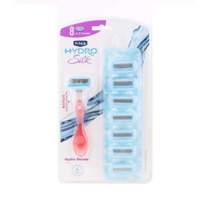 schick hydro silk women's razor 1 handle + 8 cartridges