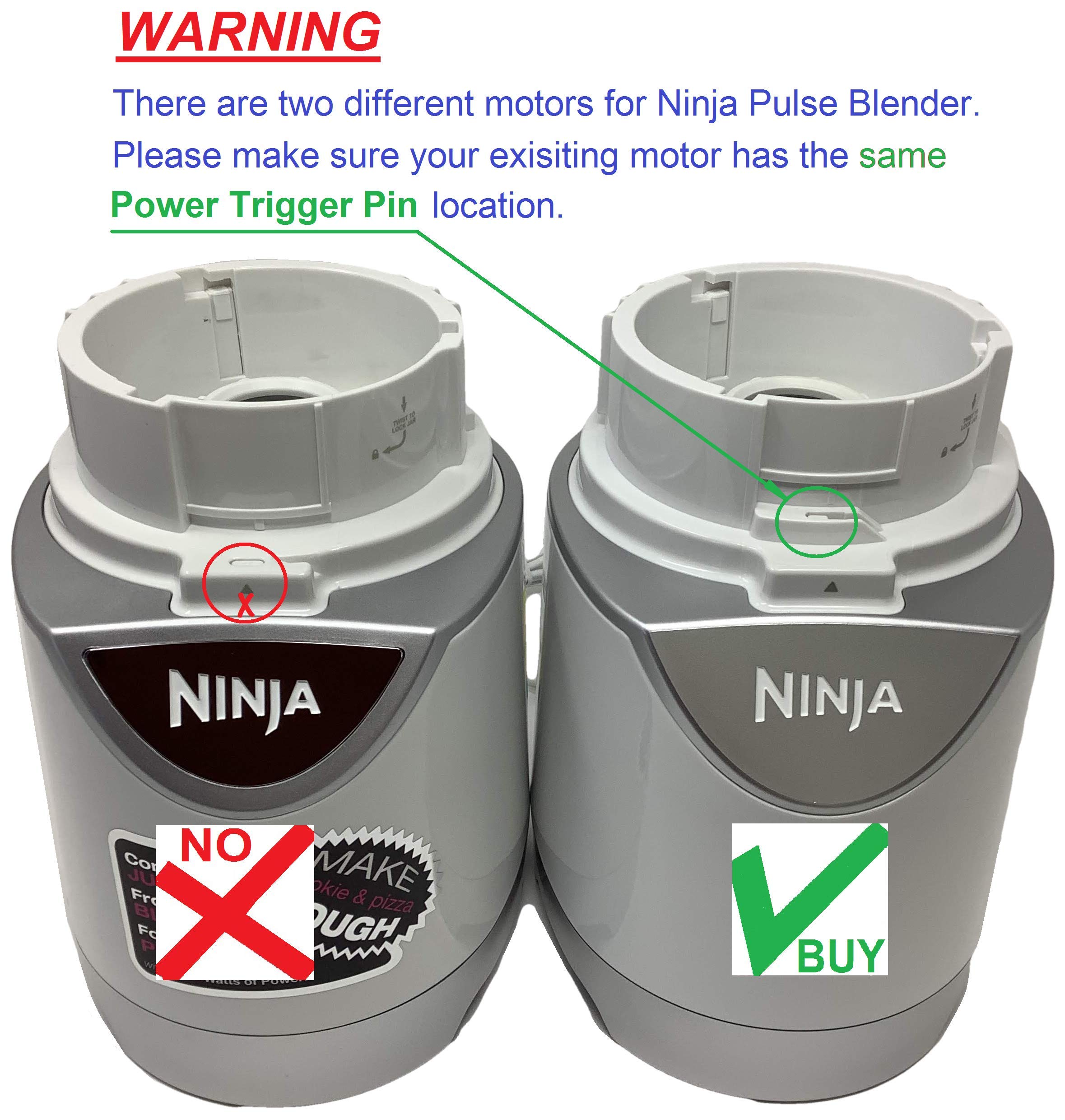 Ninja 700w Motor Base for BL200 BL201 BL203 BL204 BL205 BL206 BL207 BL208 BL209 BL250 Kitchen System Pulse Blender, White