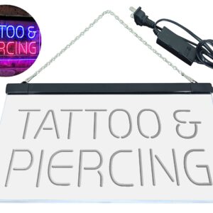 ADVPRO Tattoo Piercing Get Inked Shop Open Dual Color LED Neon Sign Red & Blue 24" x 16" st6s64-i2484-rb