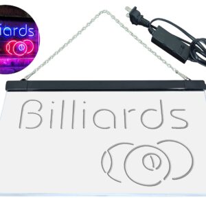 ADVPRO Billiards 9 Ball Game Room Pool Snooker Décor Man Cave Dual Color LED Neon Sign Blue & Red 24" x 16" st6s64-i2590-br