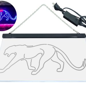 ADVPRO Panthers Animals Home Décor Dual Color LED Neon Sign Red & Blue 24" x 16" st6s64-i3332-rb