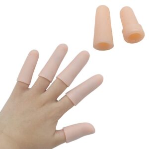 (20pcs)gel finger sleeves,finger support,silicones finger protectors,waterproof,finger cots great for finger craking,finger trigger.