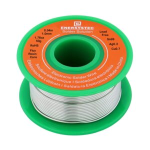 solder wire lead free rosin core flux 1.0mm electronics soldering diameter 0.04in no lead 1.76oz 50g sn99 ag0.3 cu0.7 flow rohs electrical solder wire electric repair unlead