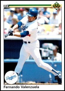 1990 upper deck #445 fernando valenzuela nm-mt los angeles dodgers officially licensed mlb baseball trading card