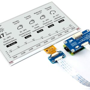 waveshare 7.5inch E-Ink Display HAT,800x480 Pixel Black,White Two-Color SPI Interface E-Paper Screen LCD for Raspberry Pi 4B/3B+/3B/2B/Zero/Zero W/Zero WH and Jetson Nano no/Ard/Nucleo