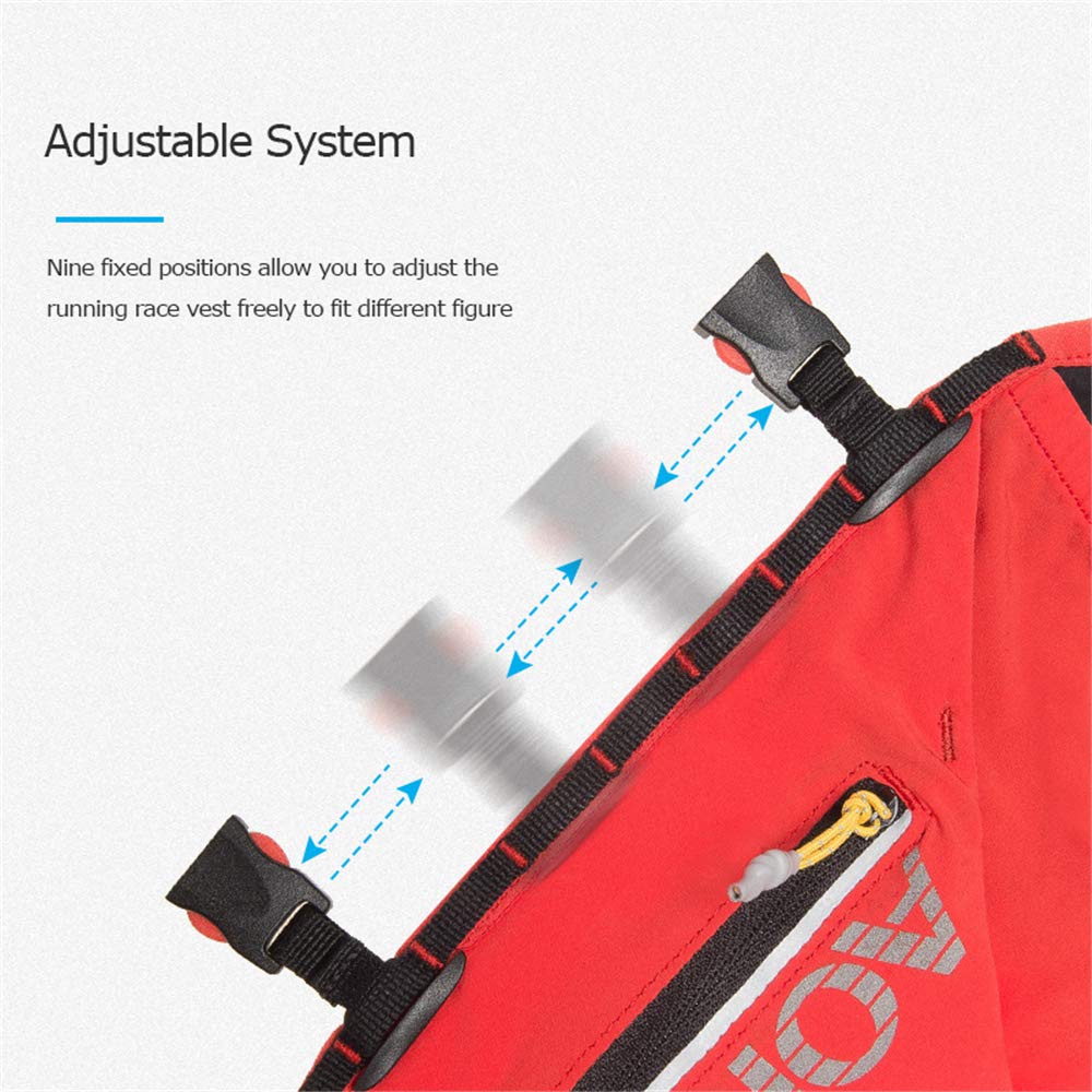 AONIJIE 2.5L/12L Hydration Backpack Men Women Running Vest Pack For Outdoor Sports Hiking Climbing Cycling Marathon (12L# Black&Blue-L/XL)