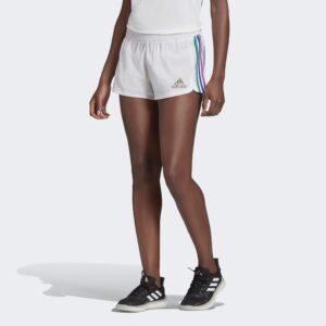 adidas womens pride pacer shorts white xx-small