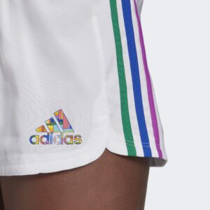 adidas womens Pride Pacer Shorts White XX-Small