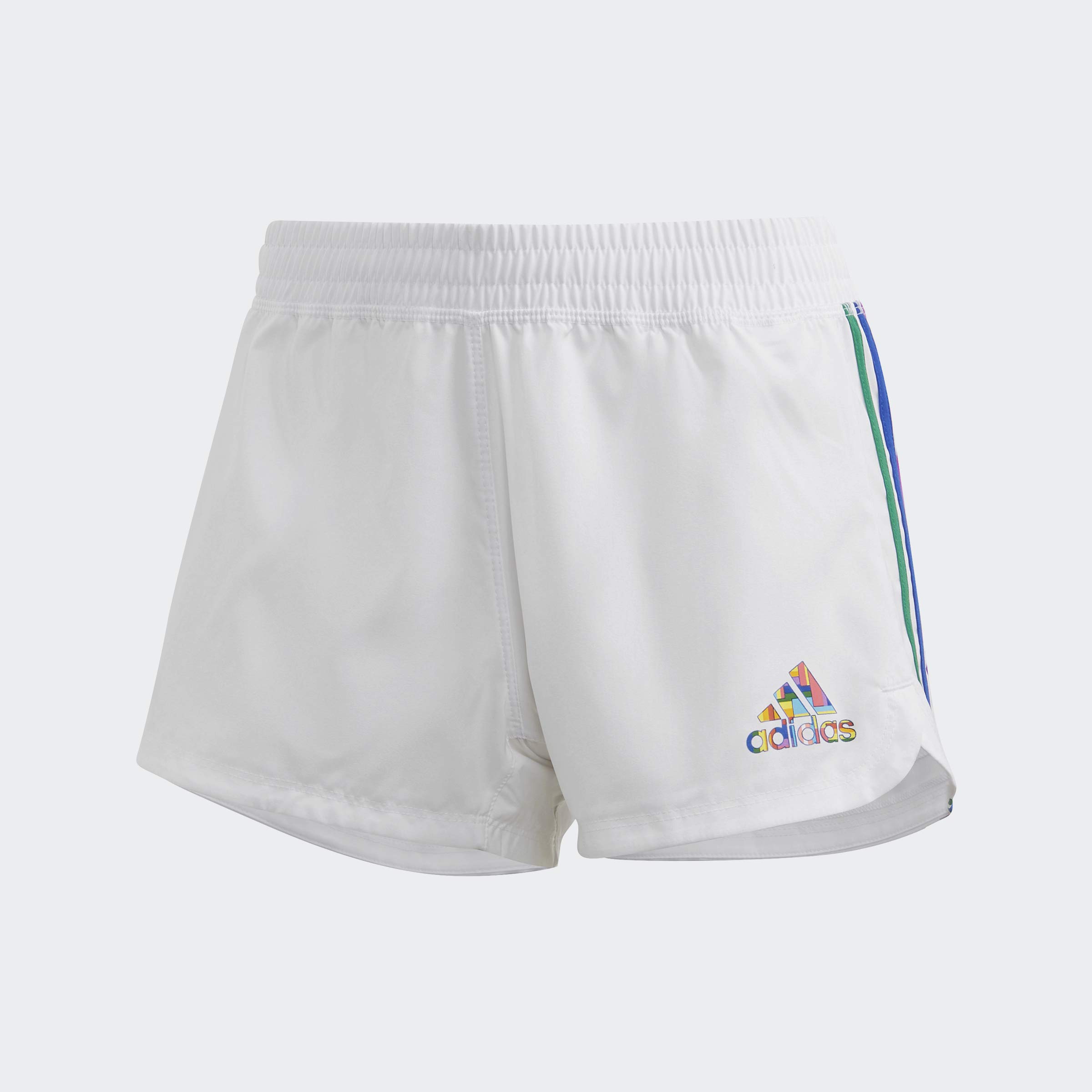 adidas womens Pride Pacer Shorts White XX-Small