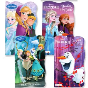 disney frozen and frozen 2 board books (set of 4 shaped board books for girls 3-5)