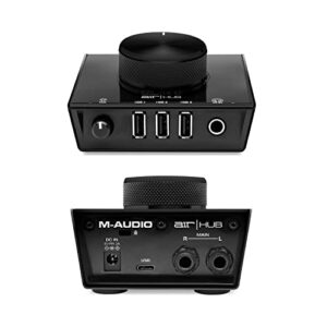 m-audio air|hub - usb audio interface with 3 port hub and recording software from mpc beats included