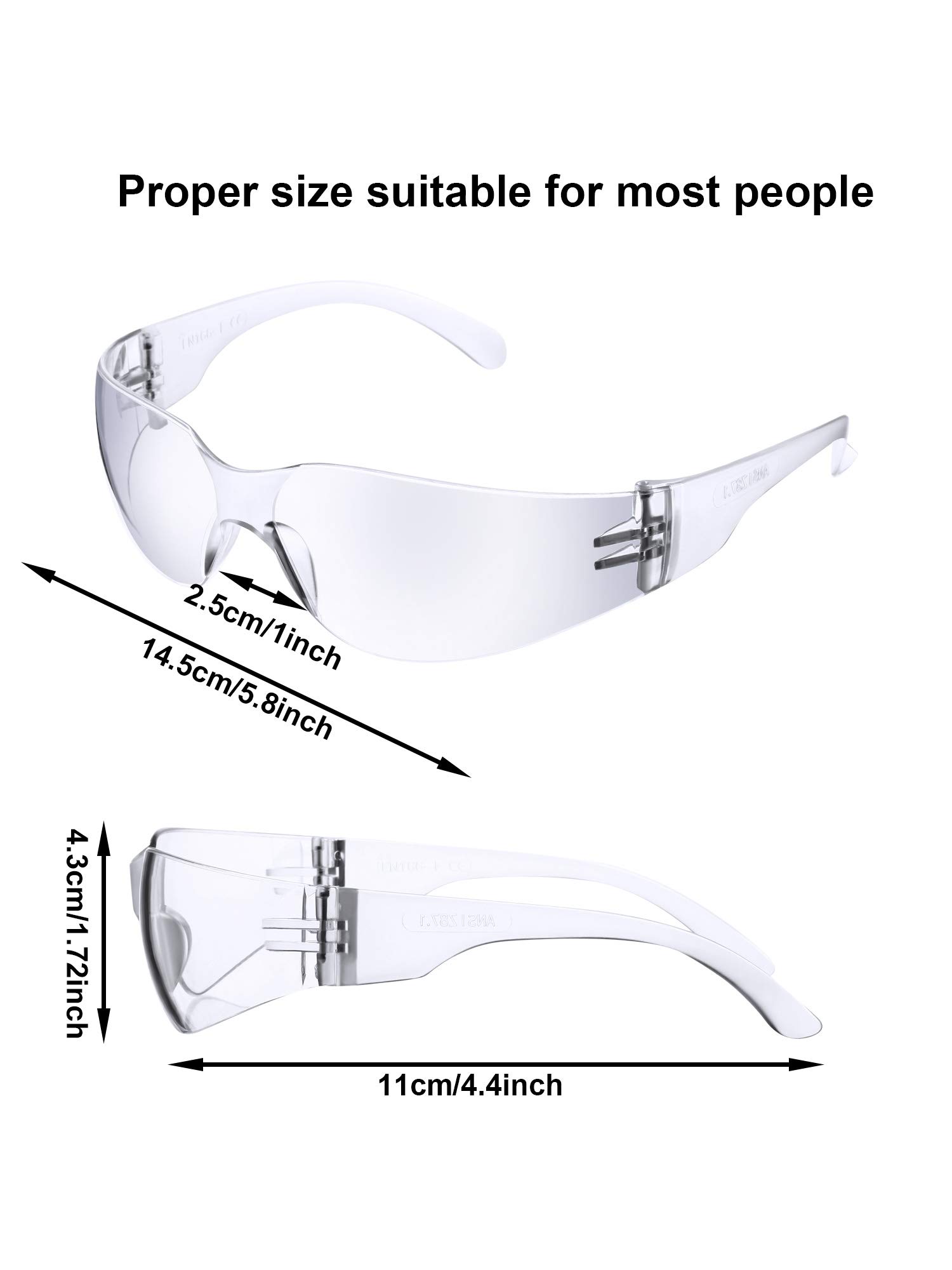 Frienda 24 Pieces Polycarbonate Eyewear Glasses Impact Resistant Lens, One Size for Eyes(Clear)