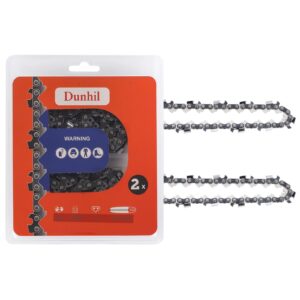 dunhil 2-pack 20 inch chainsaw chains 3/8" lp pitch 050'' gauge 72 drive links for husqvarna 455 rancher 455 pro 460 rancher 555, for stihl 33rs 72 ms260 ms290 ms391