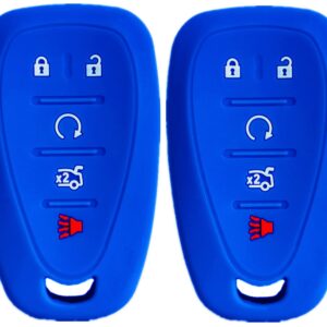 Silicone Smart Key Fob Cover Case Protector Keyless Remote Holder for 2016-2024 Chevy Malibu Camaro Trax Traverse Sonic Cruze Volt Equinox Spark HYQ4EA