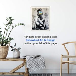 Banksy Urban Street Mural 8x10 Wall Decor Picture - Contemporary Modern Art Graffiti Decoration for Home, Apartment, Office, Bedroom, Dorm, Living Room - Gift for Women, Teens