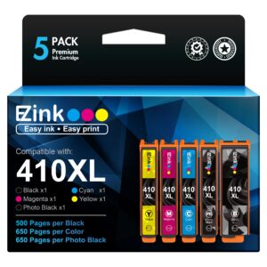 e-z ink (tm remanufactured ink cartridge replacement for epson 410xl 410 xl t410xl to use with expression xp-640 xp-830 xp-7100 xp-530 xp-630 xp-635 (black, cyan, magenta, yellow, photo black) 5 pack