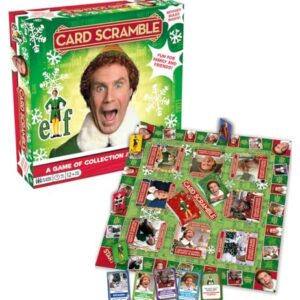 AQUARIUS Elf Card Scramble Board Game - Fun Family Christmas Party Game for Kids, Teens & Adults - Entertaining Game Night Gift - Officially Licensed Elf the Movie Merchandise