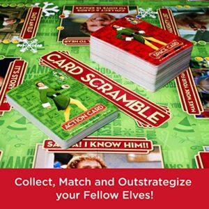 AQUARIUS Elf Card Scramble Board Game - Fun Family Christmas Party Game for Kids, Teens & Adults - Entertaining Game Night Gift - Officially Licensed Elf the Movie Merchandise