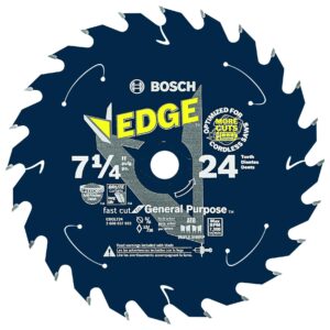 bosch cbcl724 7-1/4 in. 24 tooth edge cordless circular saw blade for general purpose