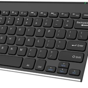 Arteck Bluetooth Keyboard and Mouse Combo Ultra Compact Slim Stainless Full Size Keyboard and Ergonomic Mice for Computer/Desktop/PC/Laptop/Surface and Windows 10/8/7 Built in Rechargeable Battery