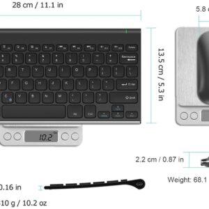 Arteck Bluetooth Keyboard and Mouse Combo Ultra Compact Slim Stainless Full Size Keyboard and Ergonomic Mice for Computer/Desktop/PC/Laptop/Surface and Windows 10/8/7 Built in Rechargeable Battery