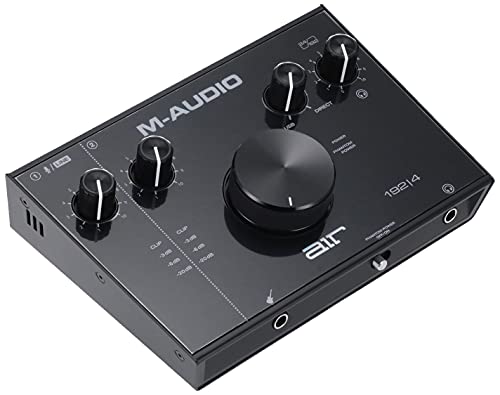 M-Audio AIR 192x4 USB C Audio Interface for Recording, Podcasting, Streaming with Studio Quality Sound, 1 XLR in and Music Production Software