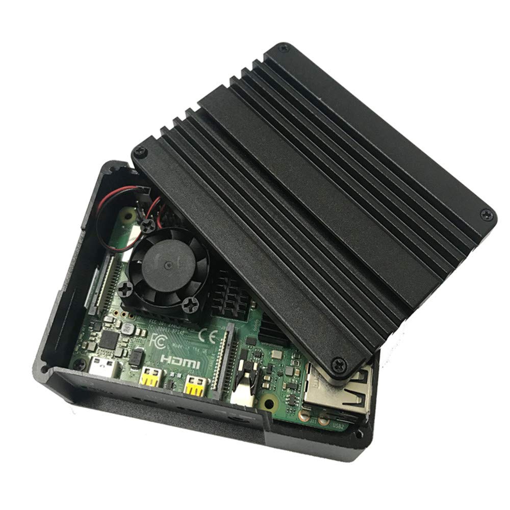 Metal Aluminium Case Chassis Box with Cooling Fan for Raspberry Pi 4 Model B