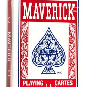 Maverick Playing Cards, Standard Index, Red and Blue, 12 Pack