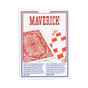 Maverick Playing Cards, Standard Index, Red and Blue, 12 Pack