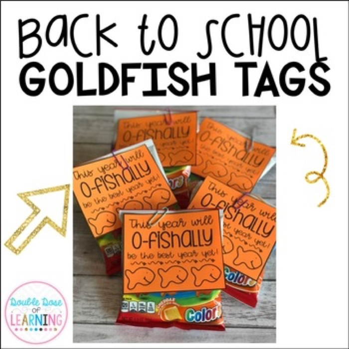 Back to School Goldfish Gift Tags