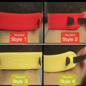 Quality Time Neck Hair Guide Premium, 2 Different Neckline Templates with All 4 Neck Hairline Styles; A Premium Adjustable Stencil for Haircut, Do It Yourself, Made in USA