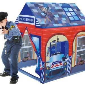 POCO DIVO Police Station Play Tent Kids Pretend Super Hero Playhouse