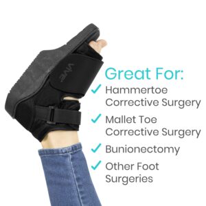 Vive Offloading Post-Op Shoe - Forefront Wedge Boot for Broken Toe Injury - Non Weight Bearing Medical Recovery for Foot Surgery, Hammer Toes, Bunion, Feet Walking Orthopedic (Men 7-9, Women 8.5-10)