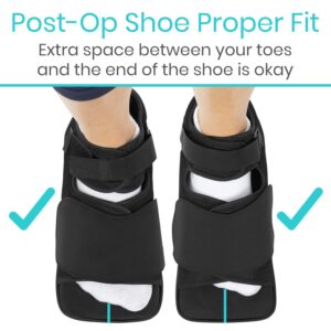 Vive Offloading Post-Op Shoe - Forefront Wedge Boot for Broken Toe Injury - Non Weight Bearing Medical Recovery for Foot Surgery, Hammer Toes, Bunion, Feet Walking Orthopedic (Men 7-9, Women 8.5-10)