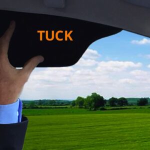 TuckVisor Limo Tint Sun Visor Sunshade Extender for Car Window Windshield Sun Shade Anti-Glare Car Sun Visor Protects from Sun Glare, Snow Blindness, UV Rays, Universal for Cars, SUVs, Trucks 1 Pack