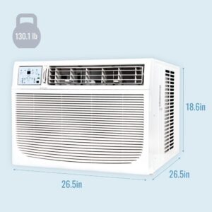 Keystone 25,000 BTU Window Air Conditioner and Dehumidifier, 230V, Window AC Units for Apartment, Living Room, Garage and Large Rooms up to 1500 Sq.Ft., Window Unit Air Conditioner with Remote Control