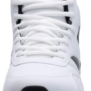 Joomra Men's Basketball Shoes White for Walking Jogging Gym Fitness Travel Stylish Lace up High Mid Top Cushion Trainer Athletic Sneakers Size 11