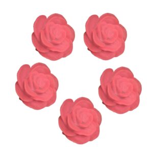 Uonlytech 5 Pcs Flameless Candle Flower Night Light LED Tea Lights Waterproof Floating Rose for Pool Garden Fish Tank Wedding Party Decor Pink