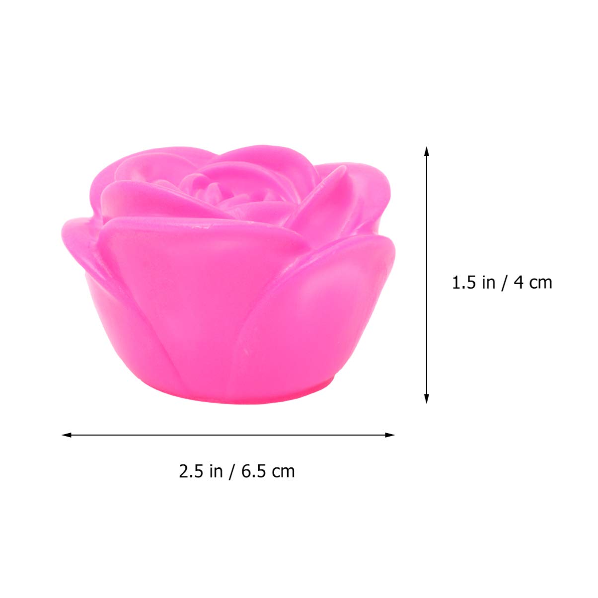 Uonlytech 5 Pcs Flameless Candle Flower Night Light LED Tea Lights Waterproof Floating Rose for Pool Garden Fish Tank Wedding Party Decor Pink