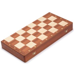 Husaria Professional Staunton Tournament No. 6 Wooden Chess Game Set with 2 Extra Queens, 3.9-inch Kings