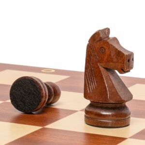 Husaria Professional Staunton Tournament No. 6 Wooden Chess Game Set with 2 Extra Queens, 3.9-inch Kings