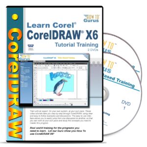 corel coreldraw x6 tutorial training on 2 dvds 10 hours in 201 video lessons - computer software video tutorials