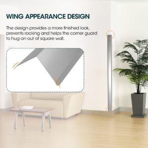 Zipcase Stainless Steel Wall Corner Guard 2 x 2 x 48 inch, Pack of 10 Metal Wall Corner Protector with 90-Degree Angle for Wall Protection and Decoration.