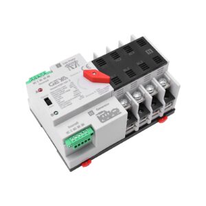 gaeyaele mini ats automatic transfer switch controller electrical type ats max 63a 4pole 110v din rail mounted(4p-63a-110v)