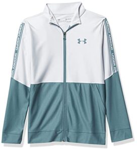 under armour prototype full zip, halo gray (014)/lichen blue, youth x-large